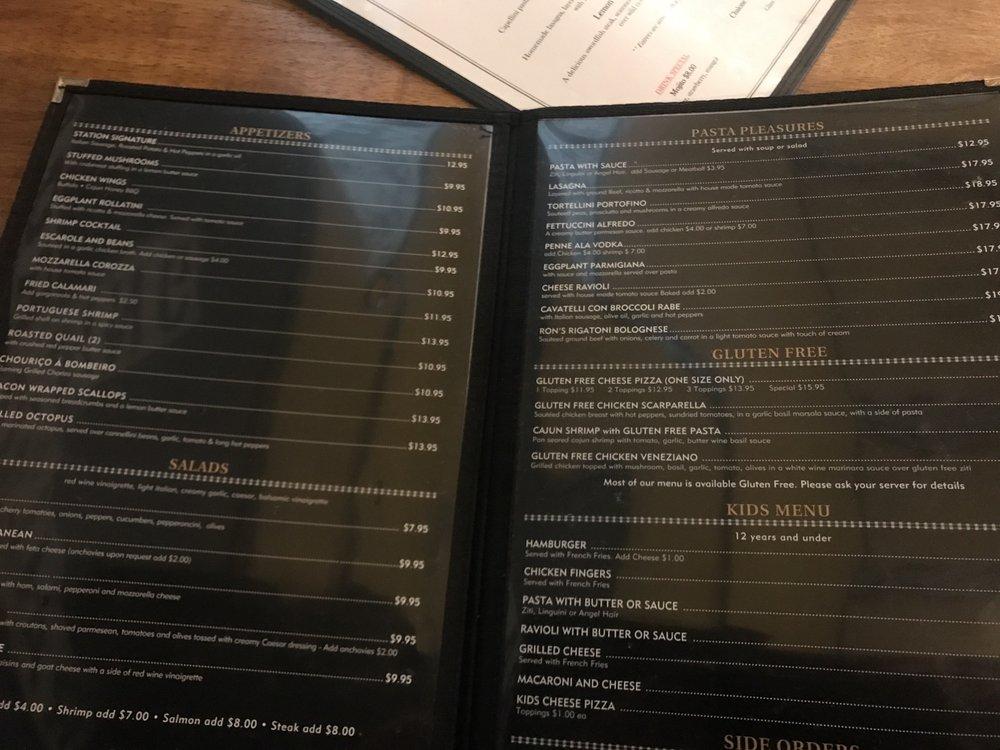 Menu at The Station Restaurant Bar, Naugatuck