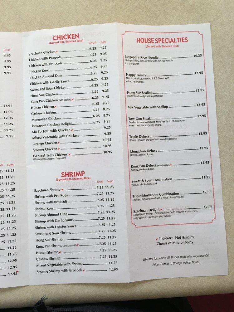 Menu at Chan’s Garden Chinese Restaurant, Elgin