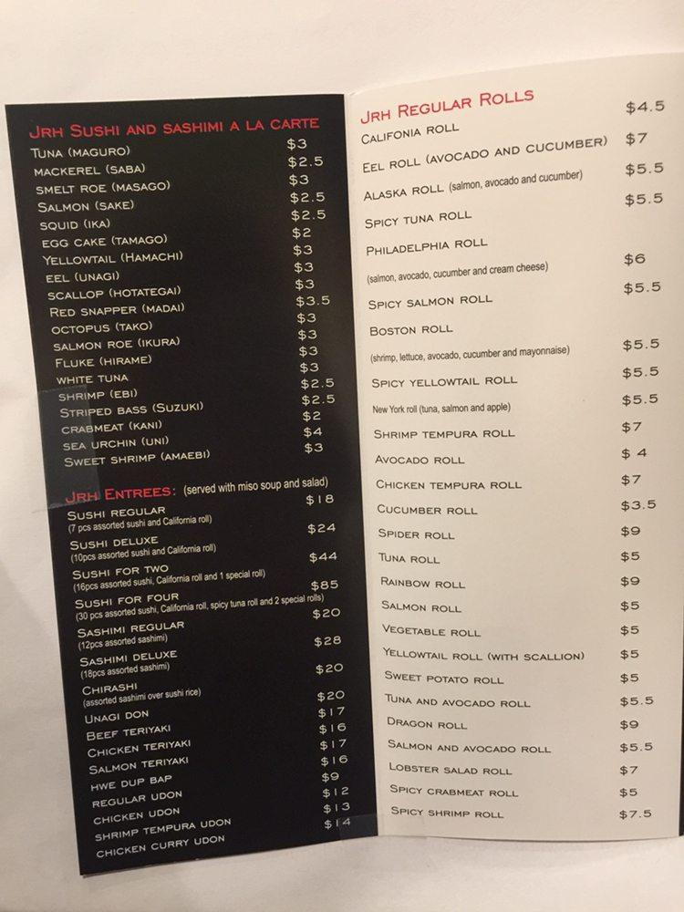 Menu at Johnny Roll House restaurant, Montvale