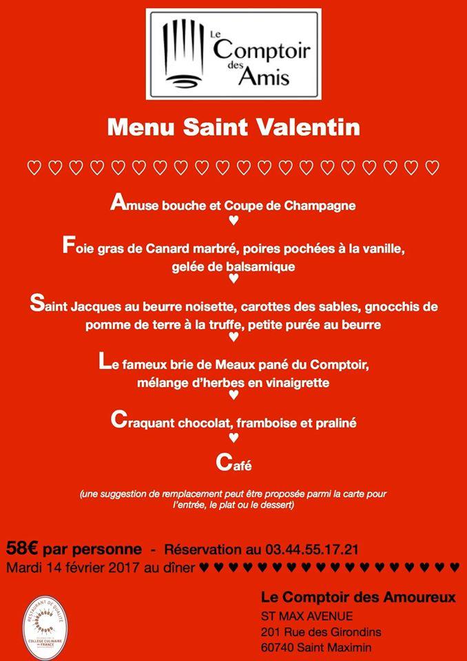 Menu at Le comptoir des amis restaurant, Saint-Maximin