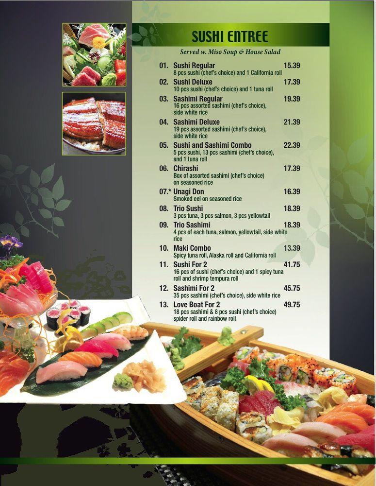 Menu at Mt Fuji restaurant, Madisonville