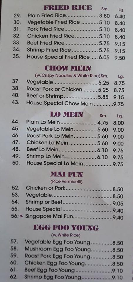 Menu at Dragon Chinese Kitchen restaurant, Toms River