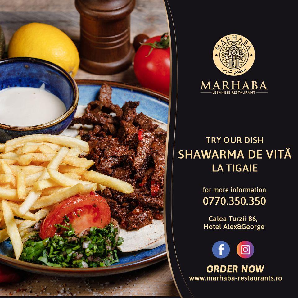 Menu at Marhaba, Cluj-Napoca