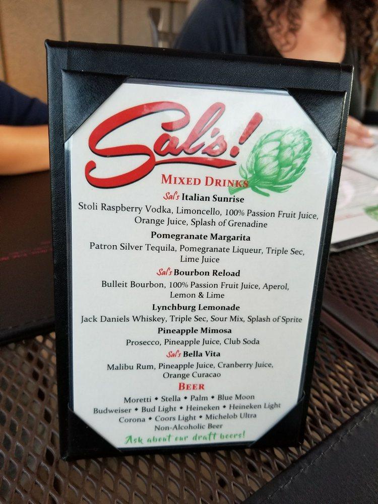 Carta de Sal's Ristorante & Bar, Smithtown