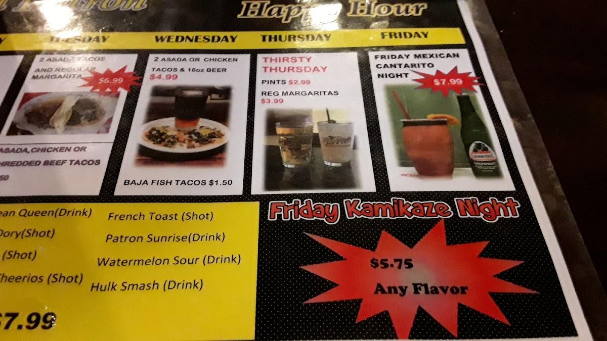Menu at El Patron Bar and Grill, Bakersfield, Panama Ln