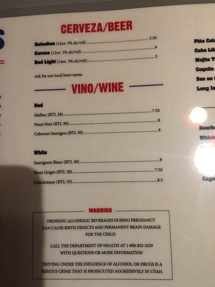 Menu at Papito Moes - Salt Lake City restaurant, Salt Lake City