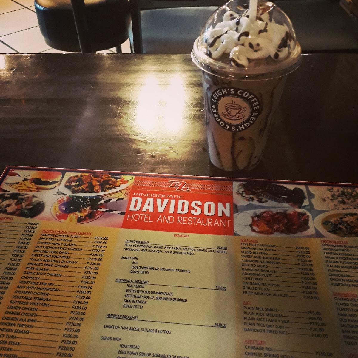 Menu at Davidson Hotel restaurant, Tabuk