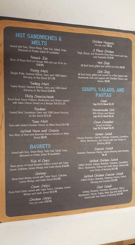 Menu at Dockside Cafe, Craig