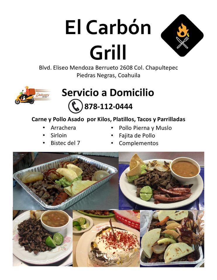 Carta de El Carbon Grill Restaurante, Piedras Negras
