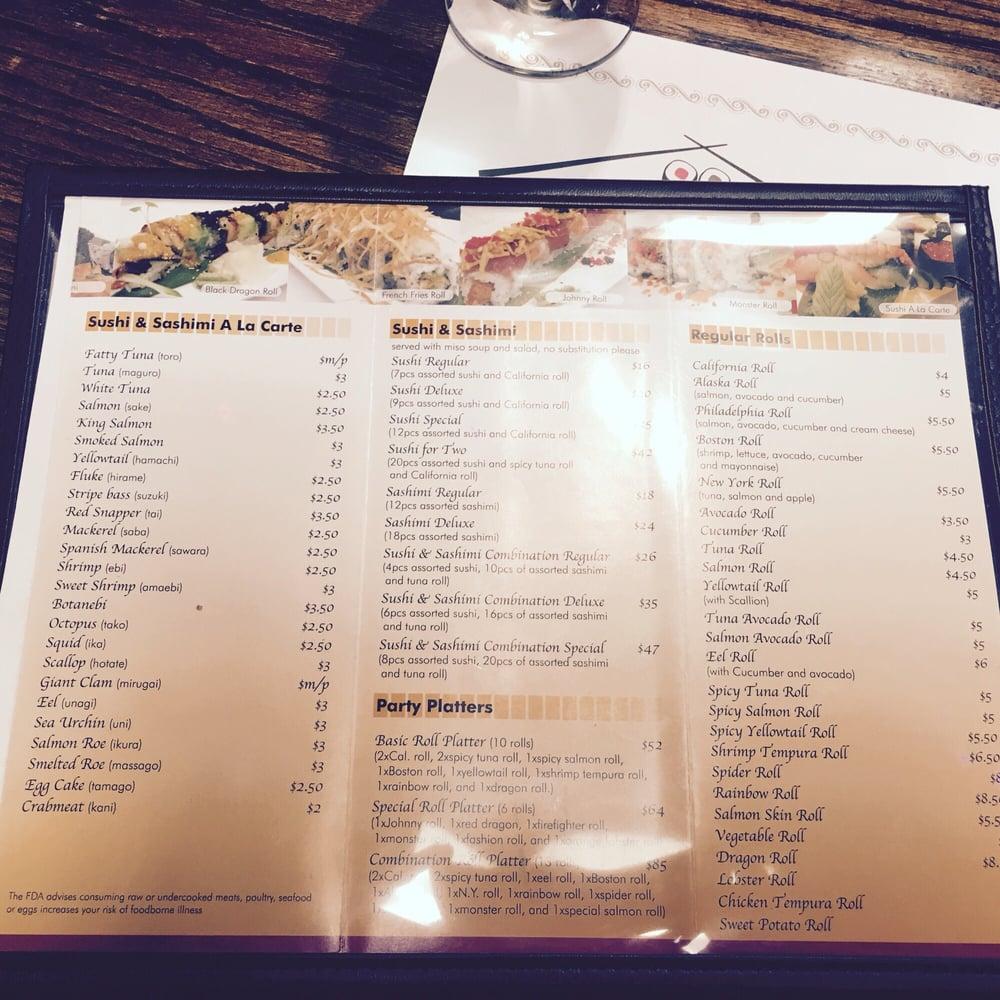 Menu at Johnny Roll House restaurant, Montvale