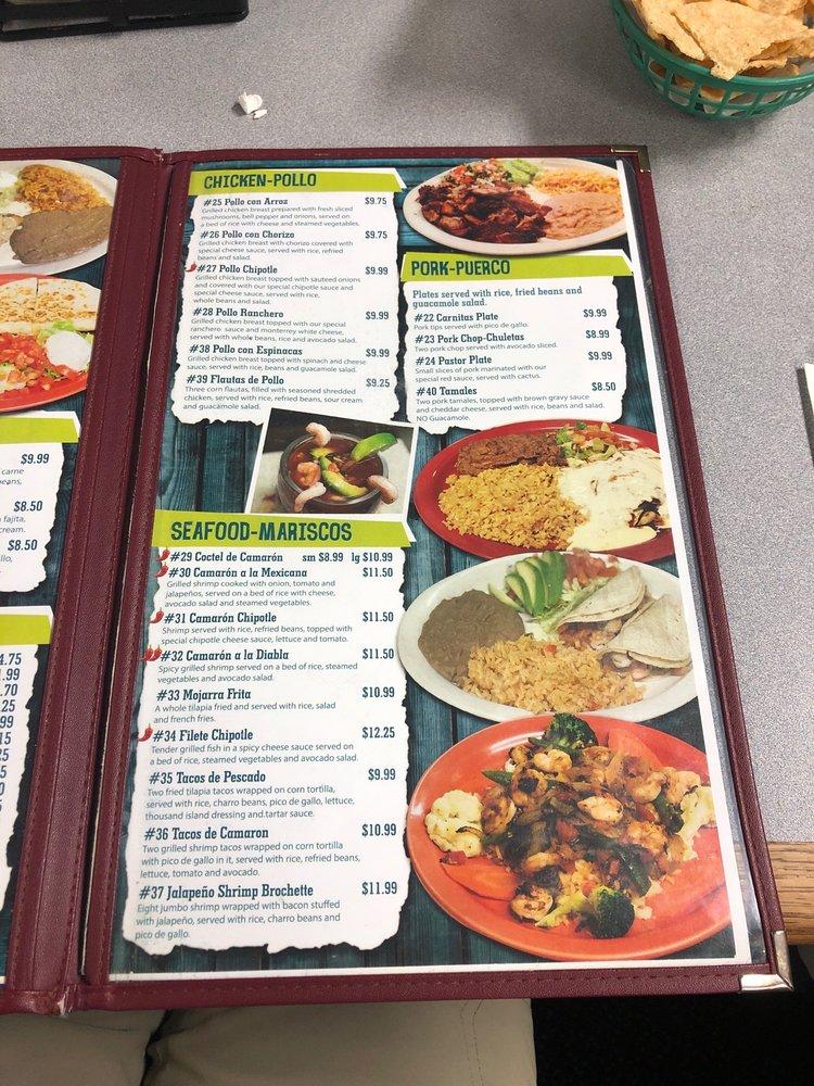 Menu at Campo Azul Mexican Grill & Bar, Fredericksburg