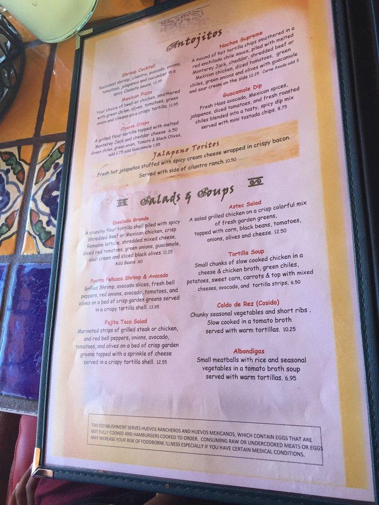 Menu at Rio Mirage Cafe, El Mirage, W Santa Fe Ln
