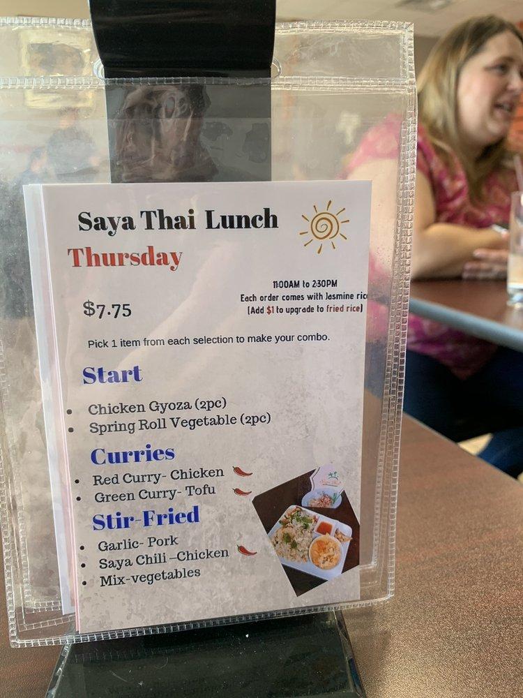 Menu at 1 Thai Restaurant, Shawnee