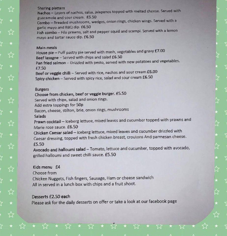 Menu at The Green Man pub & bar, Rugby