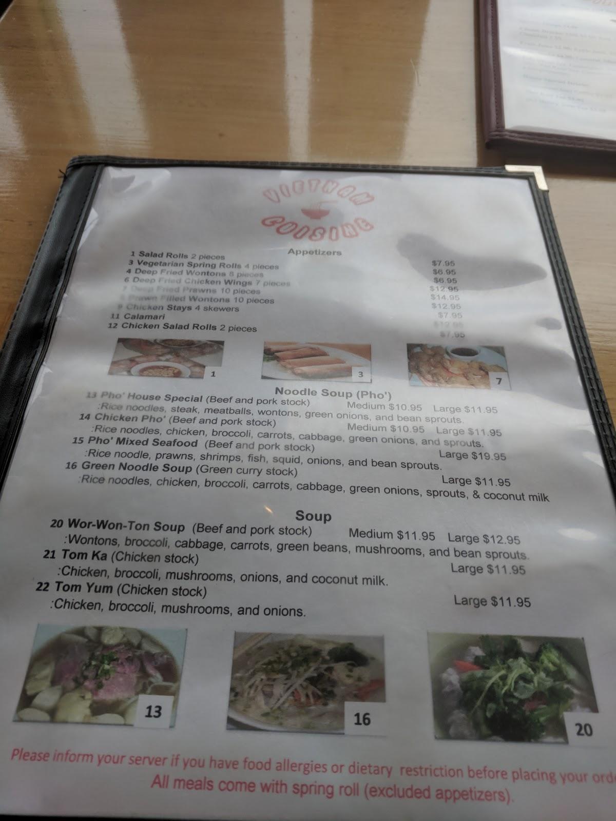 Menu at Zabb Dee Kitchen restaurant, Powell River