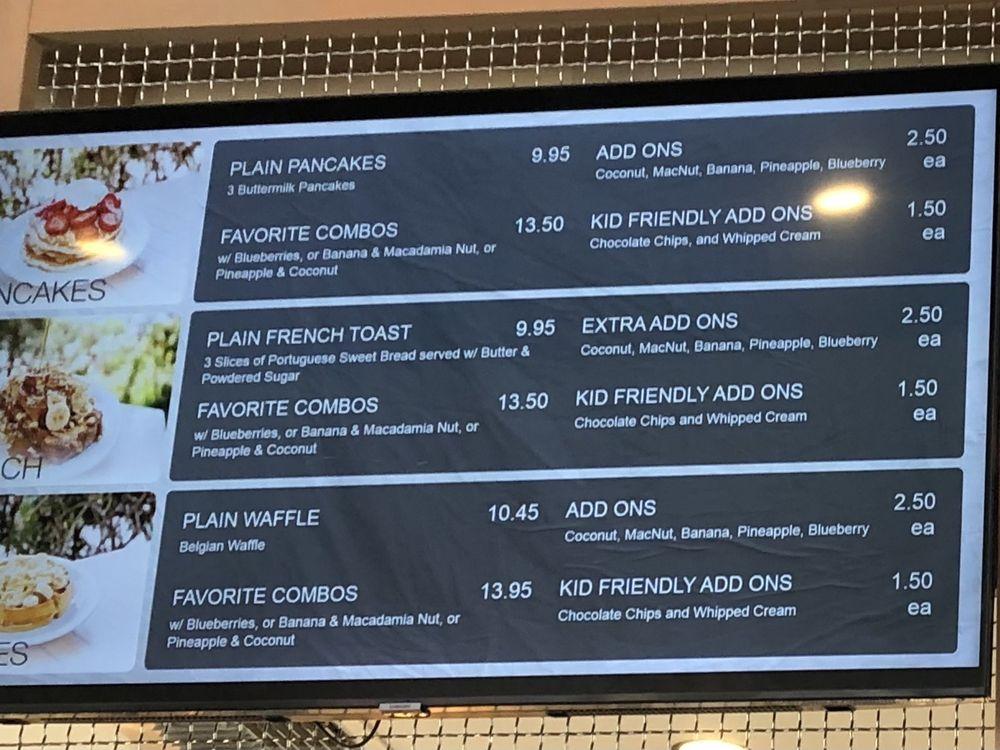 Carta del restaurante Kihei Caffe Lahaina, Lahaina