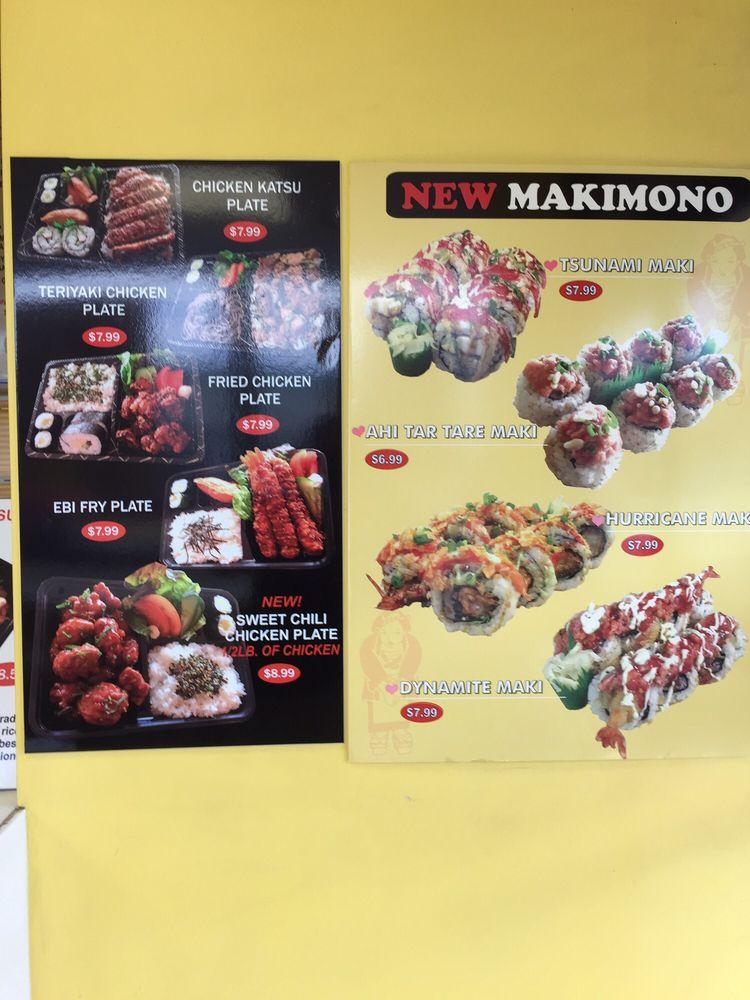 Menu at Kozo Sushi restaurant, Honolulu, S King St