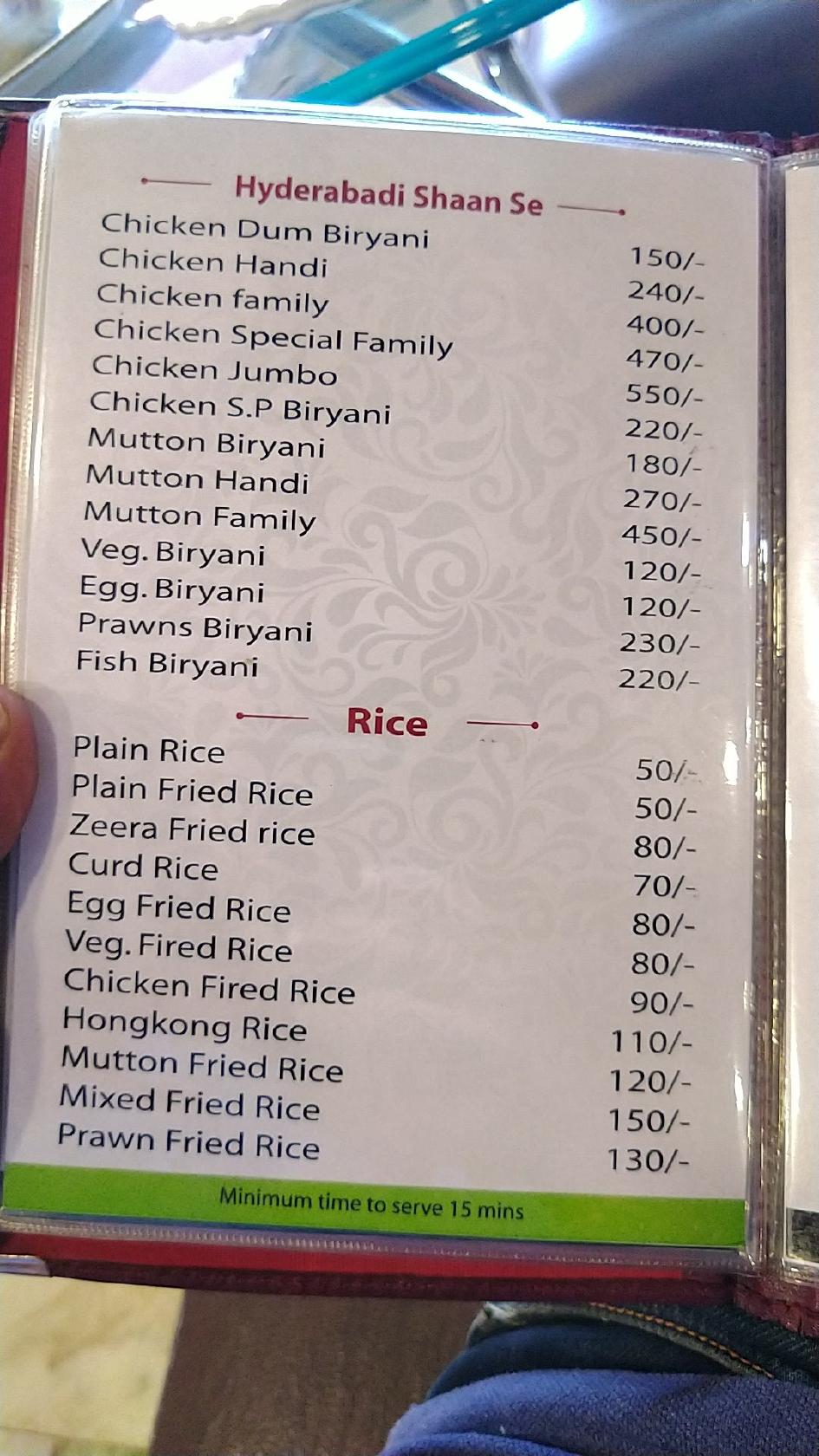 Menu at The Food Bunk, Hyderabad