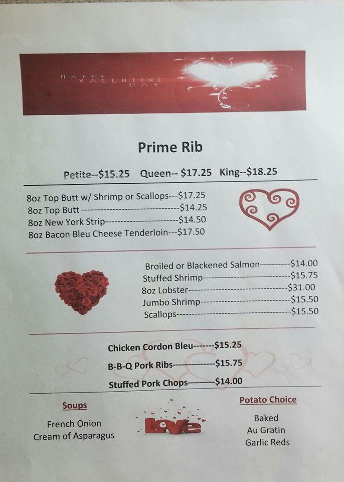 Menu at Wayside Inn restaurant, Jefferson, W4820 US-18