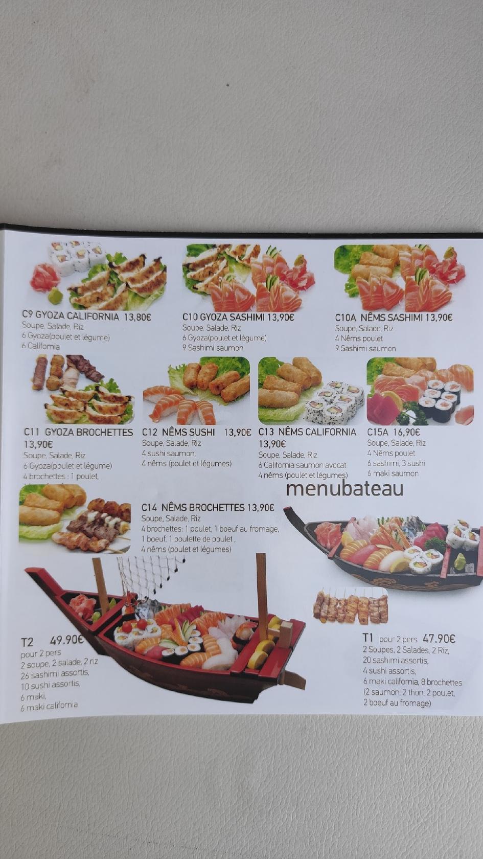 Menu at Minato Restaurant Japonais, Chevilly Larue