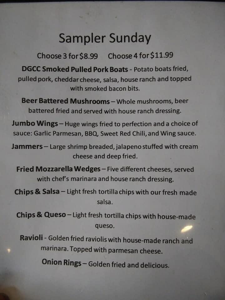 Menu at Old Rod & Gun Club Bar & Grill, Denison