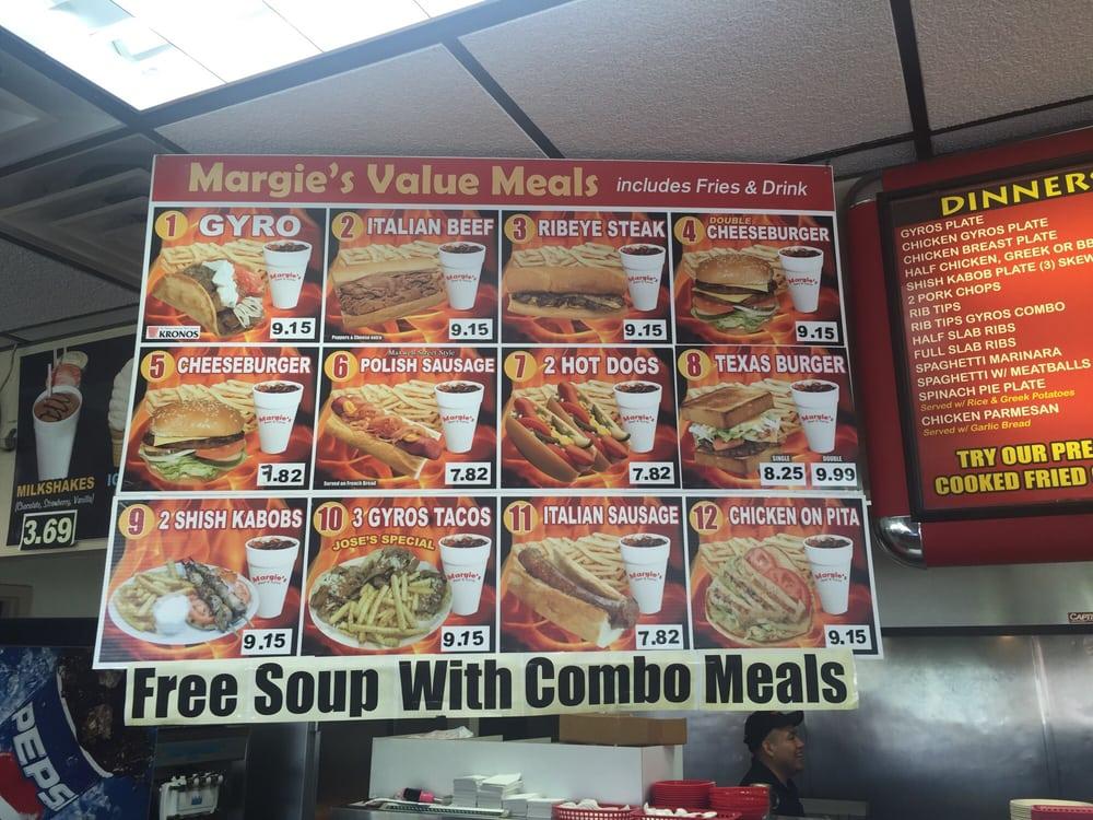 Menu at Margie's Restaurant, Westmont, S Cass Ave