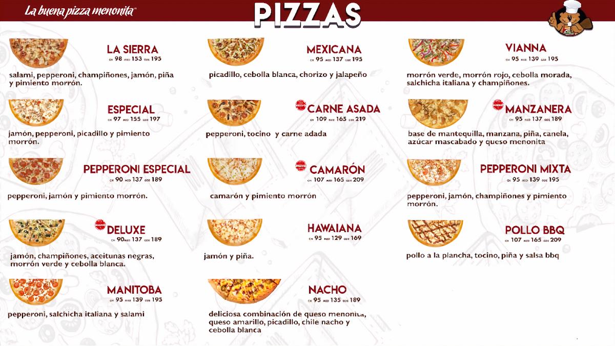 Carta de Pizzería La Sierra Express Delicias, Delicias, AVENIDA ...