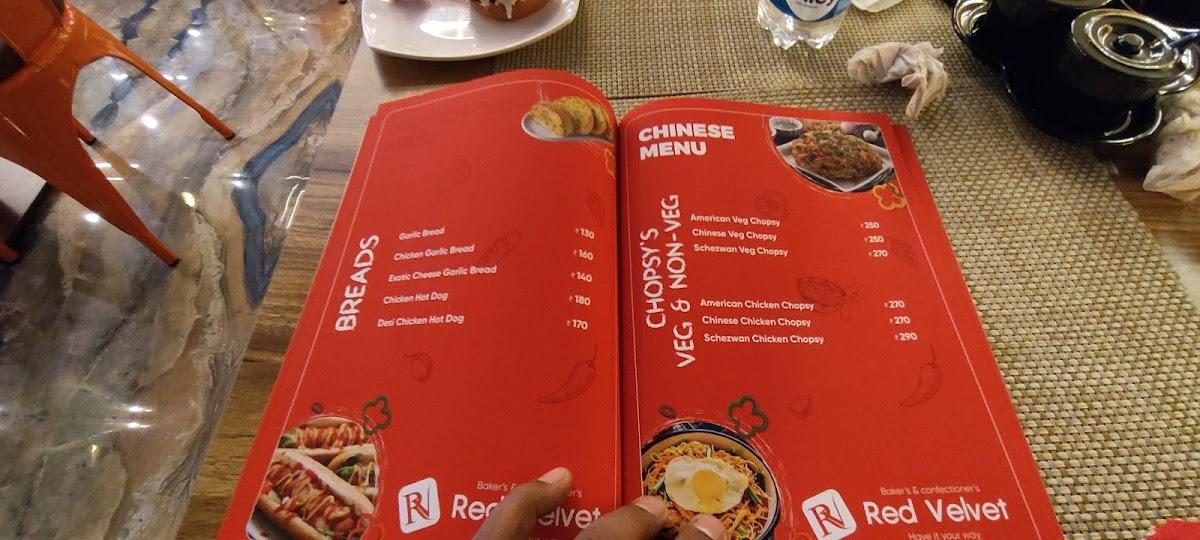 Menu at Red Velvet Madhurawada, Visakhapatnam