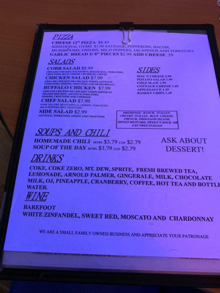 Menu at BG's Main Event BBQ, Rittman