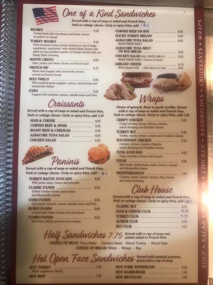 Menu at Cafe Romeo, Romeoville