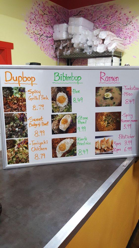 Menu at Koko Lunchbox restaurant, Provo