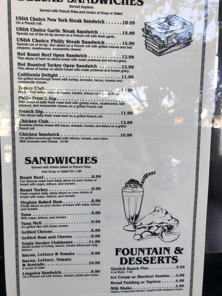 Menu at Longhouse Restaurant, Gilroy, Monterey Hwy