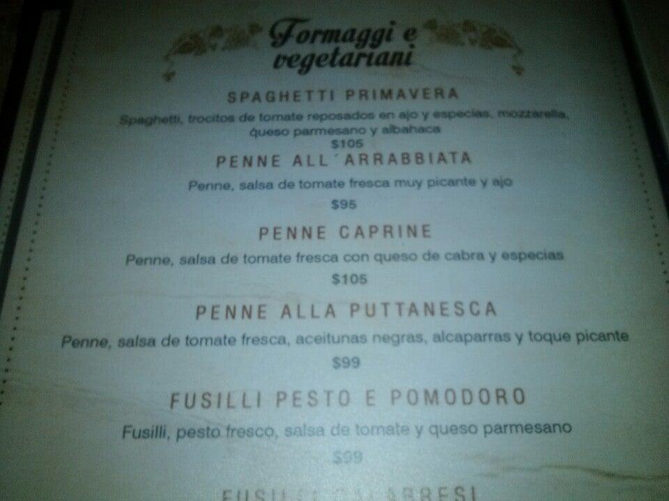 Menu at Antica Roma restaurant, Merida, Calle 23 A No. 350 X 34 y 36 La ...