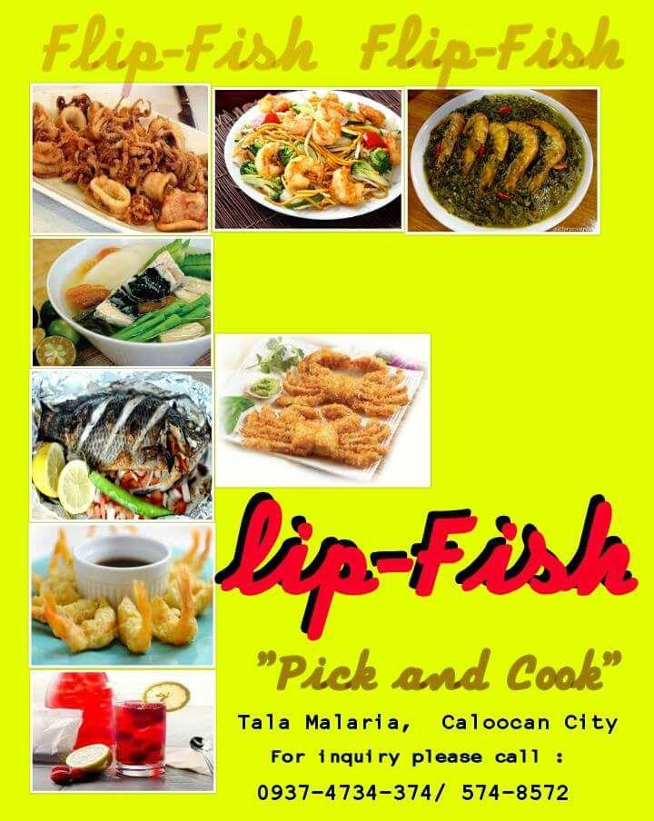 Menu at Flip-Fish restaurant, Caloocan