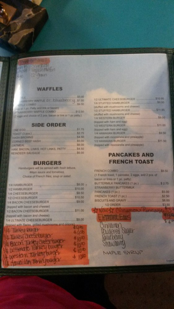 Menu at Hometown Restaurant, Fairbanks, S Cushman St