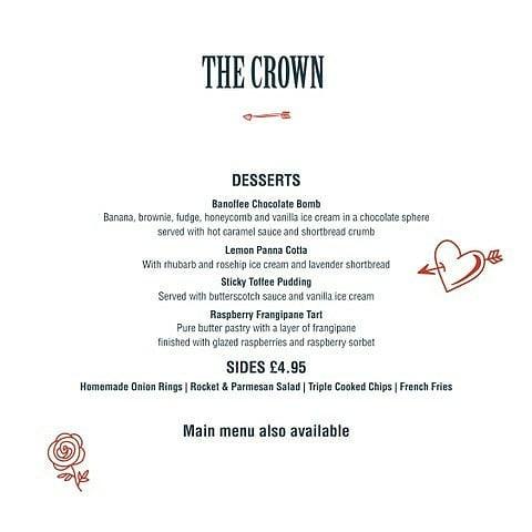 Menu at The Crown Hotel pub & bar, Stamford