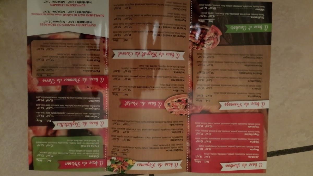 Carta del restaurante Pizza Raffaello, Villeneuve-sur-Lot