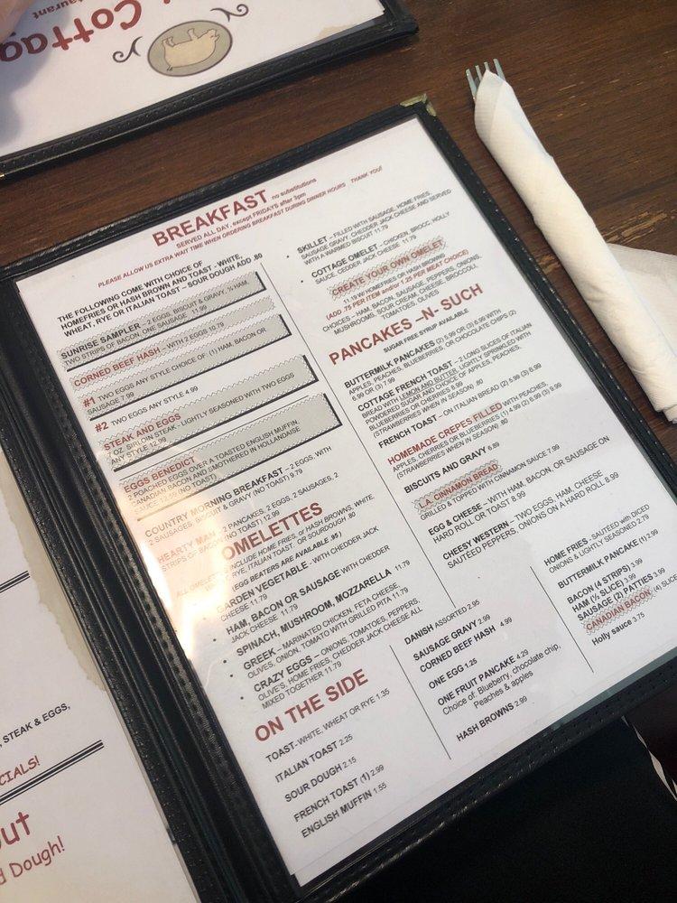 Menu at Country Cottage pizzeria, North Tonawanda