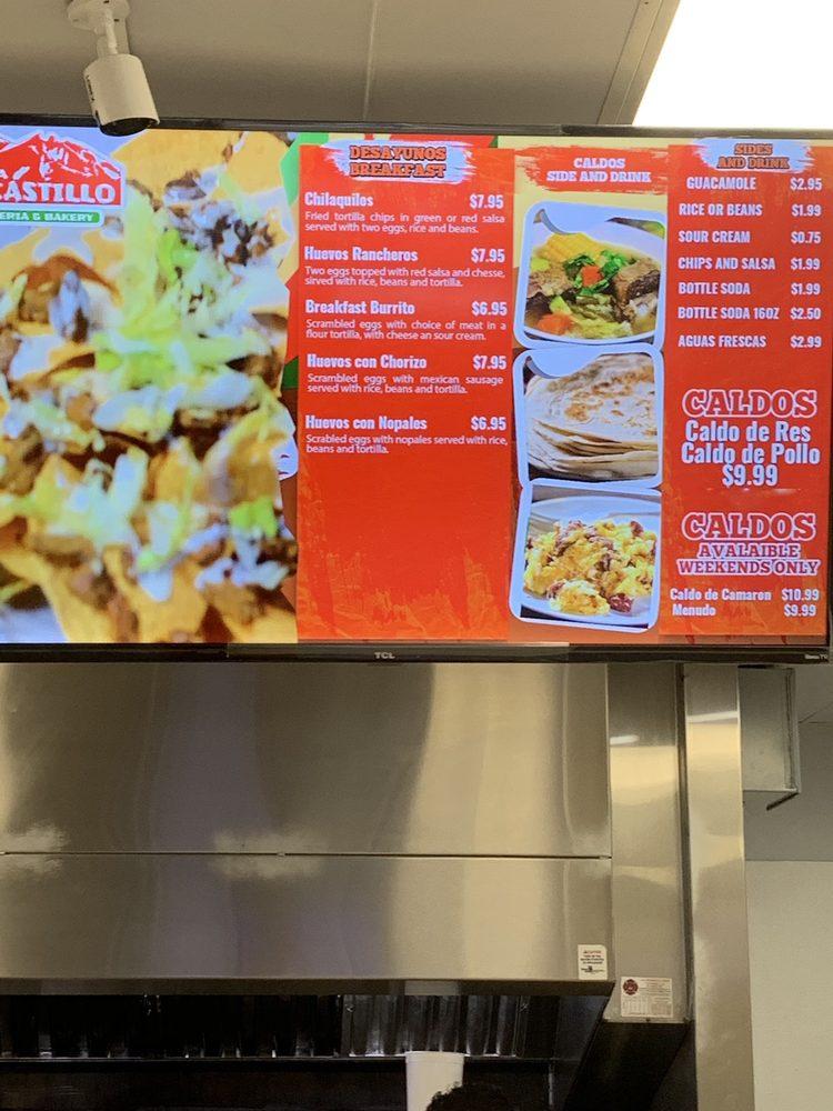 Menu at El Castillo Taqueria and Bakery, Jacksonville, Lane Ave S Ste 3