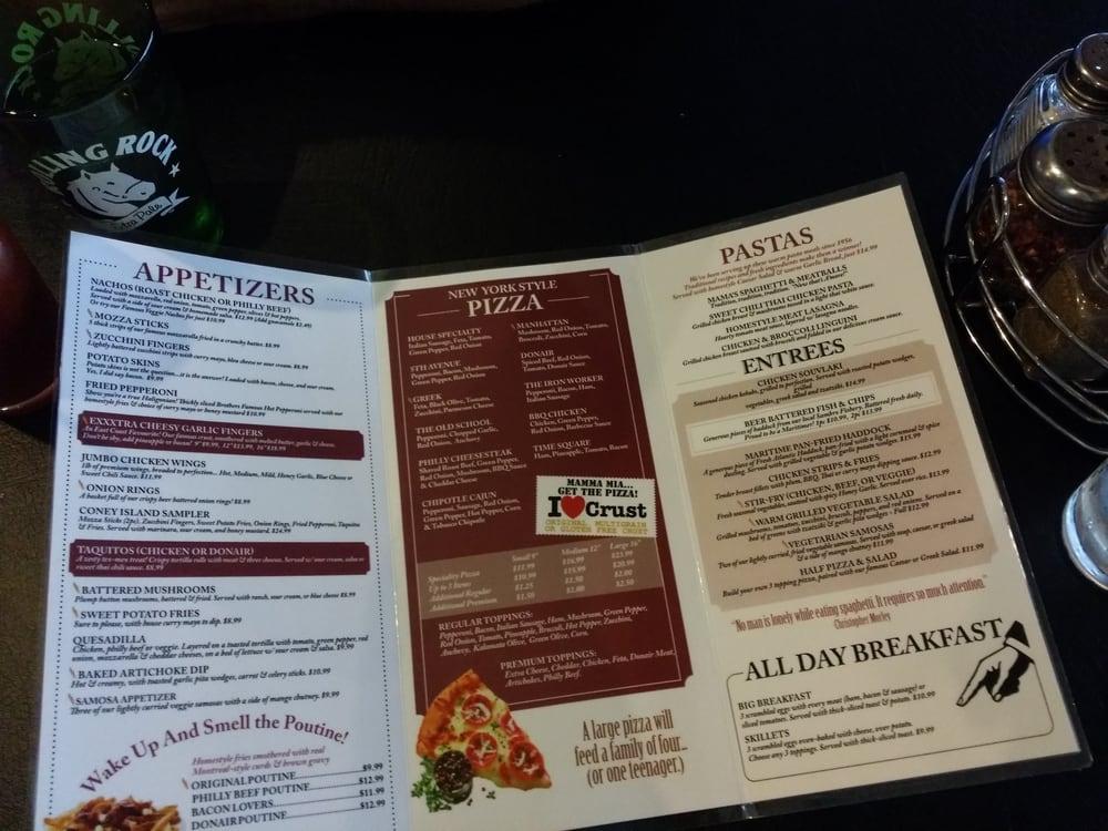 Menu at Freeman's Little New York pizzeria, Lower Sackville