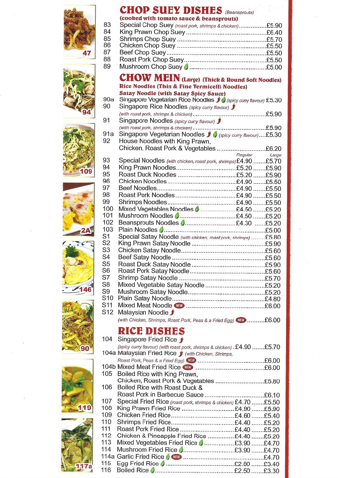 Menu at Happy Chef fast food, Waterlooville