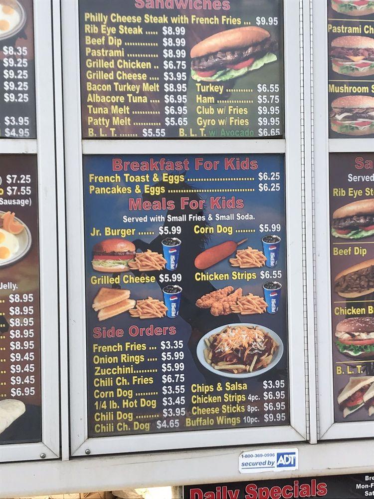 Menu at Rodeo Burger fast food, Norco, 940 Sixth St