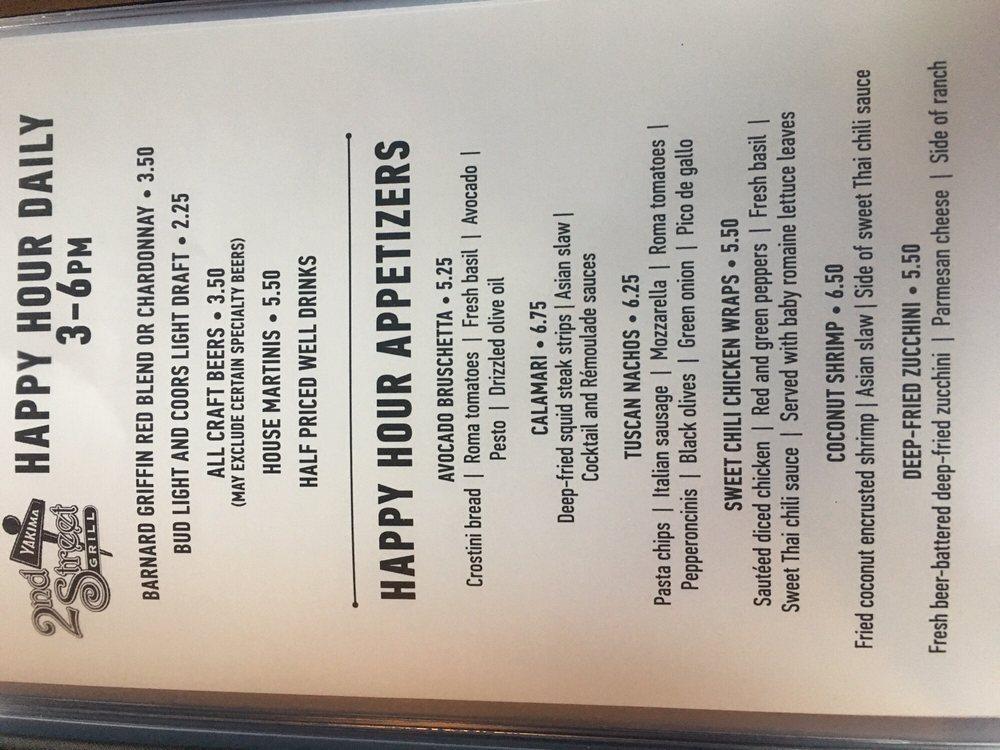 Menu at Second Street Grill pub & bar, Yakima