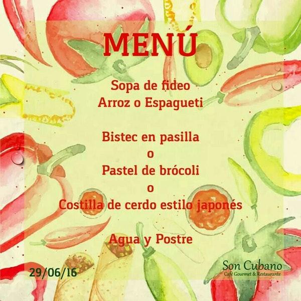 Menu at Son Cubano Café Gourmet & Restaurante, Mexico City