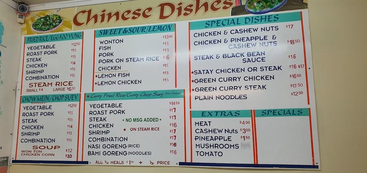 Menu at Wilson Road Fish Shop restaurant, Waihi Beach