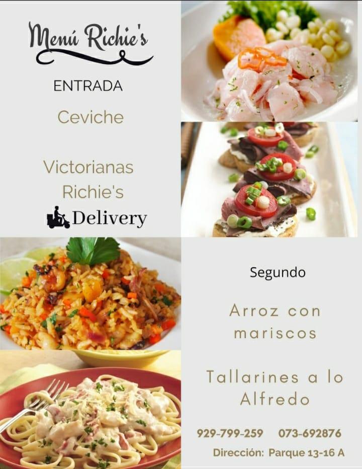 Menu at Richie's Restaurant, Talara