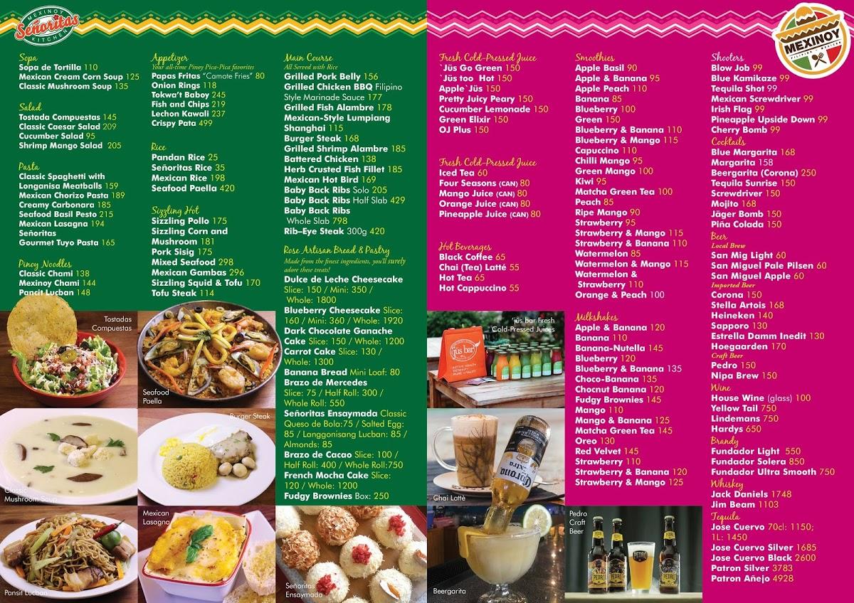 Menu at Señoritas Mexinoy Kitchen - Lucena restaurant, Lucena, Villa ...