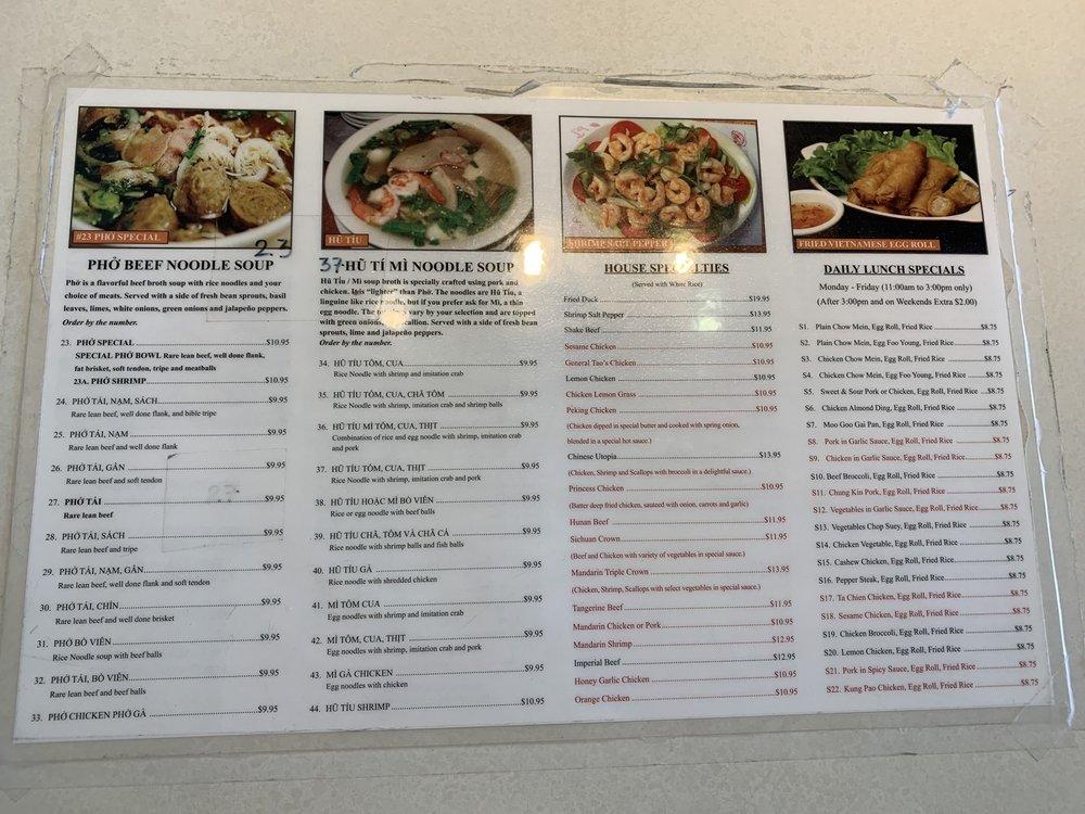 Menu at Sichuan Restaurant, Saint Louis Park