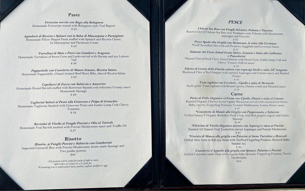 Menu at Alberto's on Fifth - Fine Italian Restaurant, Naples