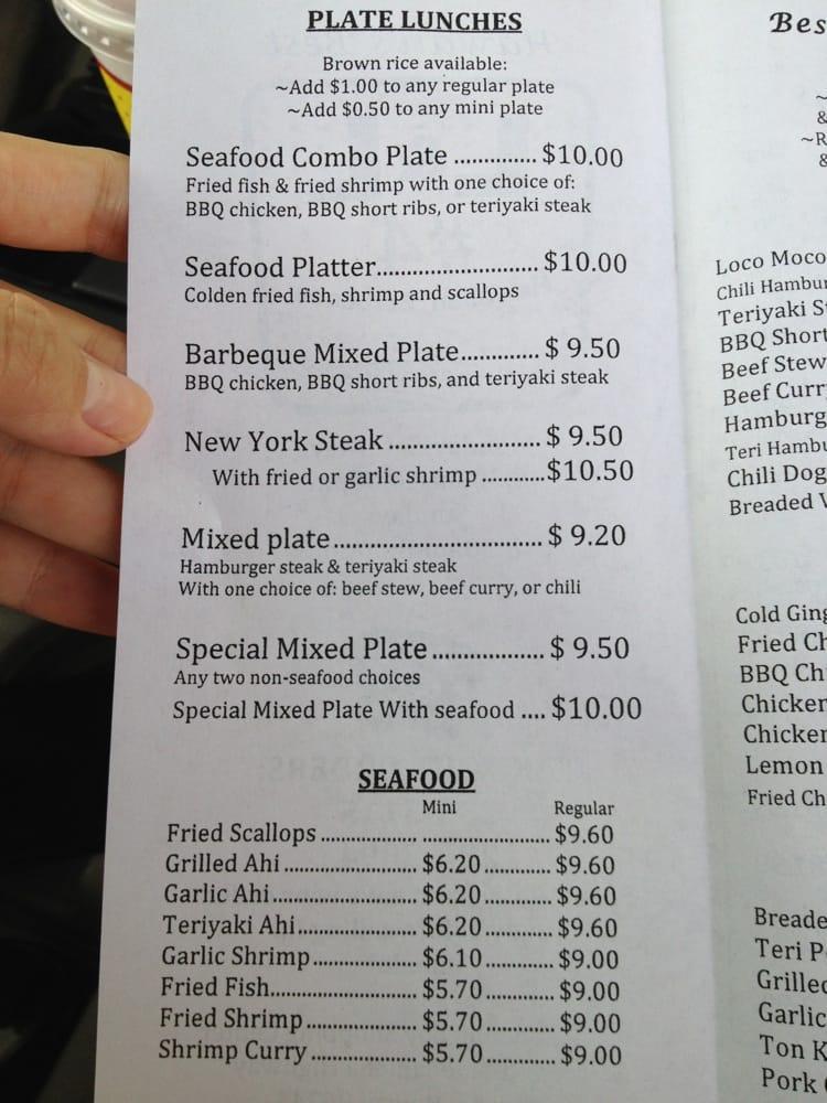 Menu at L & L Hawaiian BBQ, Kaneohe, 46-047 Kamehameha Hwy